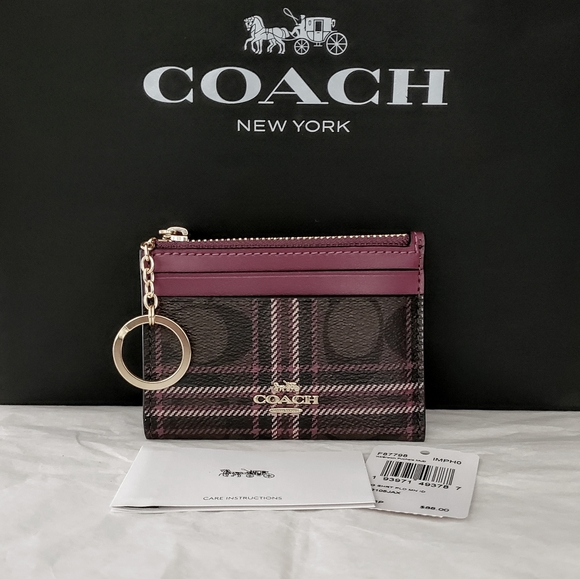 Coach | Accessories | Coach Mini Plaid Idcoin Case Wallet | Poshmark